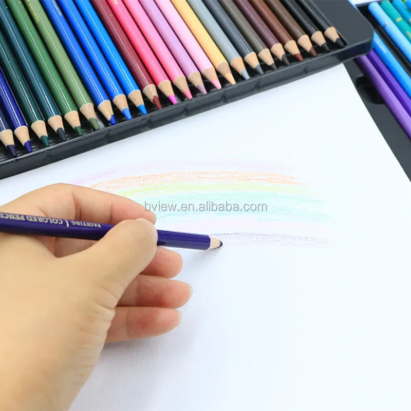 Personalized Color Pencil Set 48 - Natural Wood Color Pencils