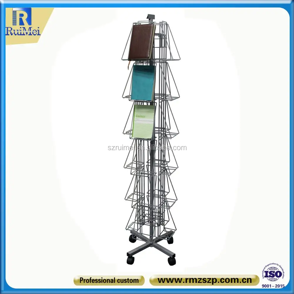 Rotating 6 Tier Floor Comic Book/books Display Rack Stand With Open ...