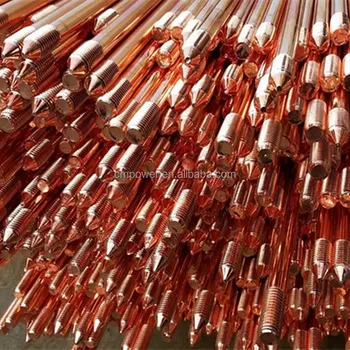 15mm Threaded Copper Coated Steel Ground Earth Rod - Buy Copper Clad ...