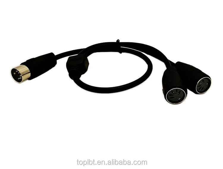 Midi Din 5-pin Splitter Y Adapter Cable Extension Audio Cable Male To ...