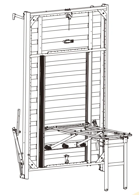 Murphy Table Hardware - Foldable Wall Mount with Gas Spring