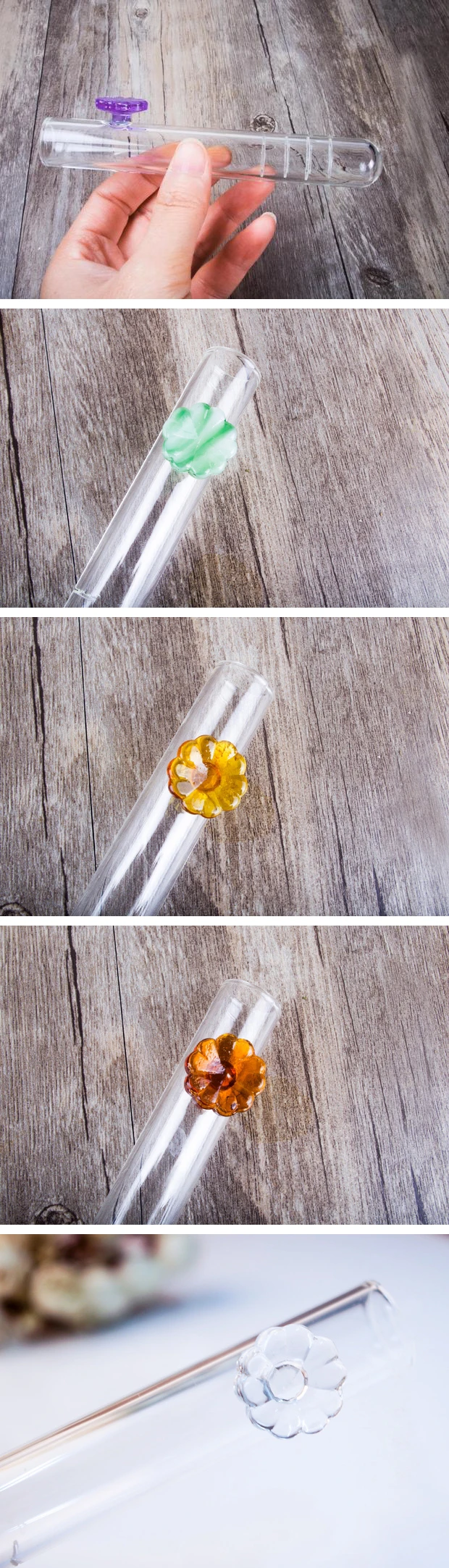 D2.6 X H13.5cm Heat Resistant Handmade Borosilicate Glass Test Tube Tea ...