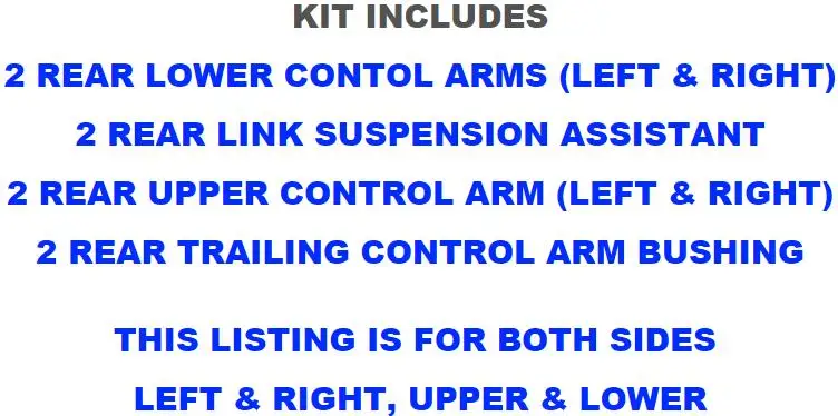 93-02 Para Mitsubishi Mirage Suspensión Trasera Control Kit De Brazo ...