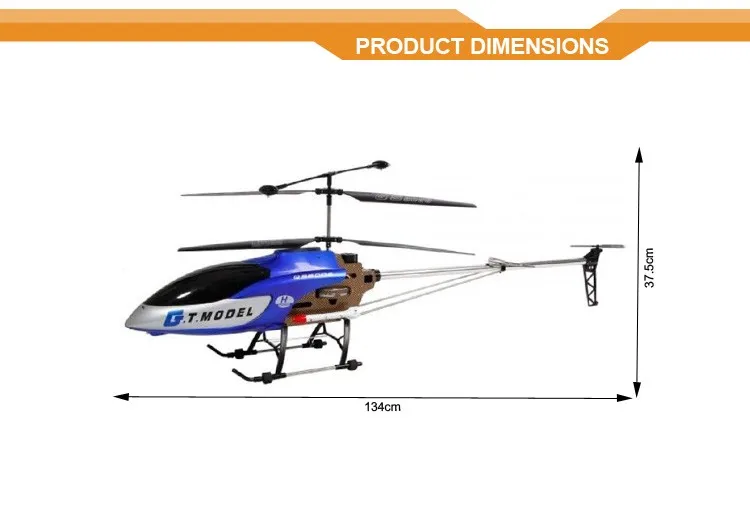 Remote Control RC Helix Helicopter Toys for Kids - 53 Inch