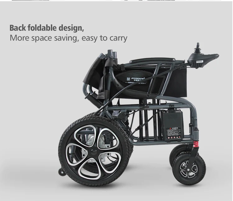 Foldable Lithium Battery Operated Power Joystick Wheelchair Motorized ...