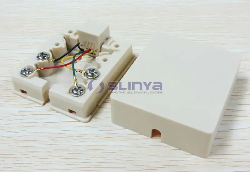 Double Phone Telephone Connection Box - RJ11 8P4C Wall Mount