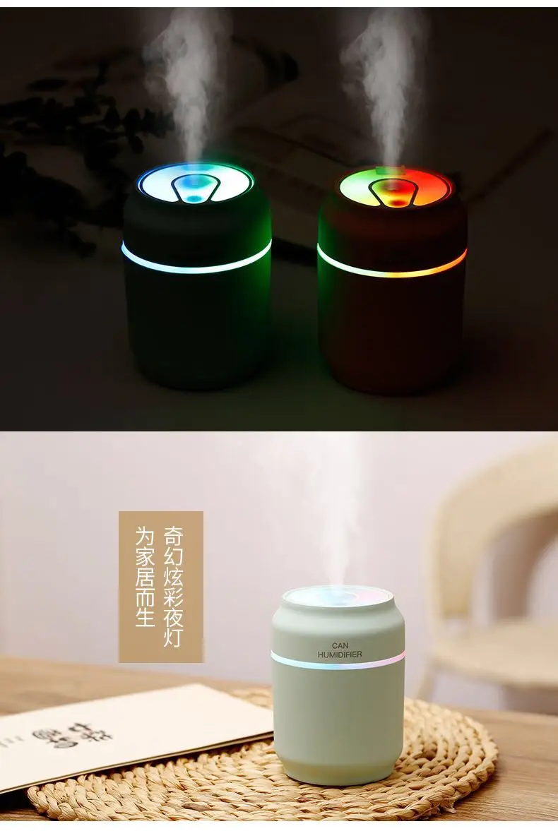 Cans Shape Factory Price Ultrasonic Humidifier Portable Air Diffuser ...
