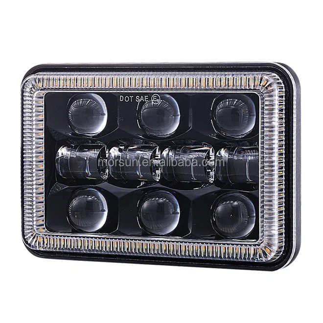 Universal 4x6 45w Led Rectangular Sealed Beam Headlight Assembly With ...