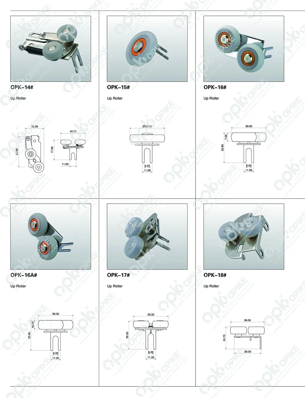 Opk Hanging Sliding Door Hardware Slider Buffer & Hangers Roller Sets ...
