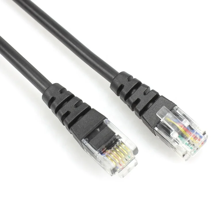 Molded Black Rj12 Cable Rj11 6p6c Serial Converter Programming Cable ...