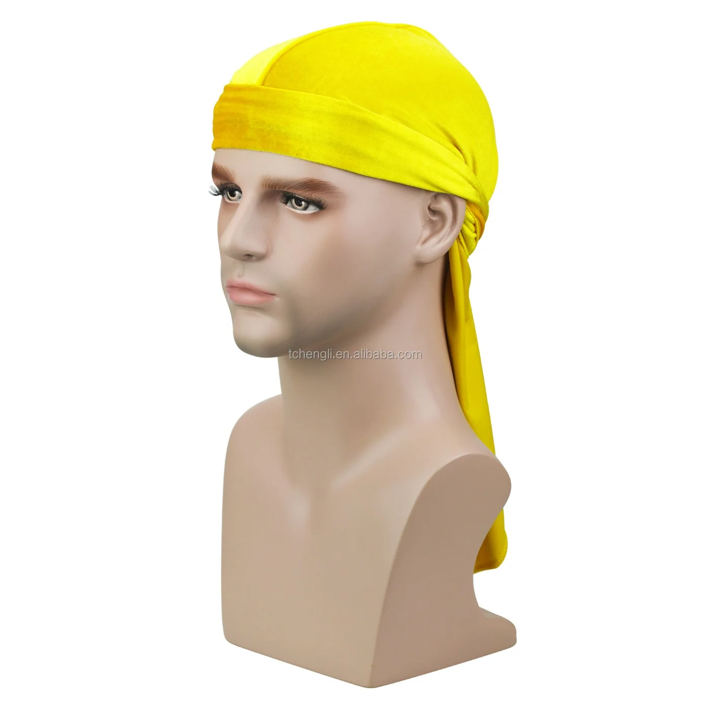 Yellow Durag Hat With Custom Logo Durag Factory Bandana Wholesale ...