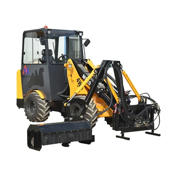 Side Boom Flail Mower Wheel Loader With Telescopic Boom For Municipal ...