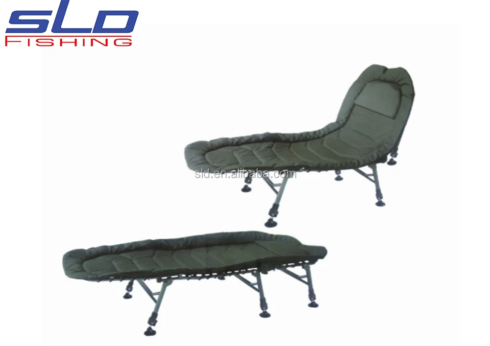 3 Section Folding Fishing Bed Chair With 6 Adjustable Leg 600d Padded ...