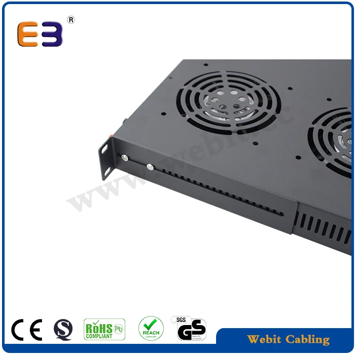 19 Inch 1u Rackmount 2,4 Fans Network Floor Rack 42u 19 Inch Fan Unit ...