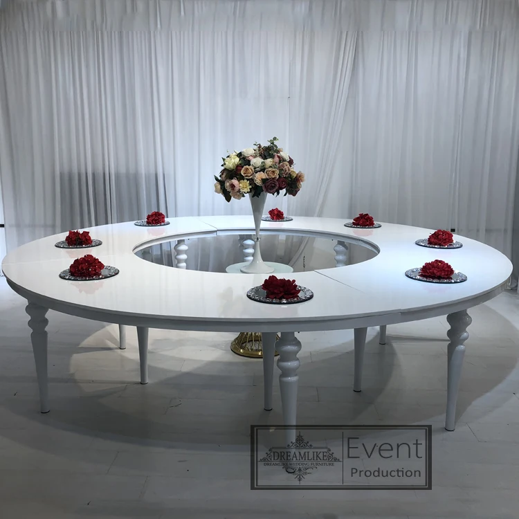 S Shaped White Gloss Mdf Top Stainless Steel Metal Legs Wedding Dining ...
