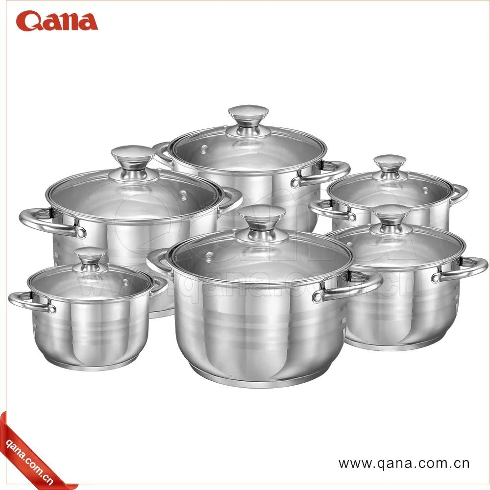 Crown Stainless Steel 12 Pieces Cookware Set - Buy Cookware,Thermometer ...