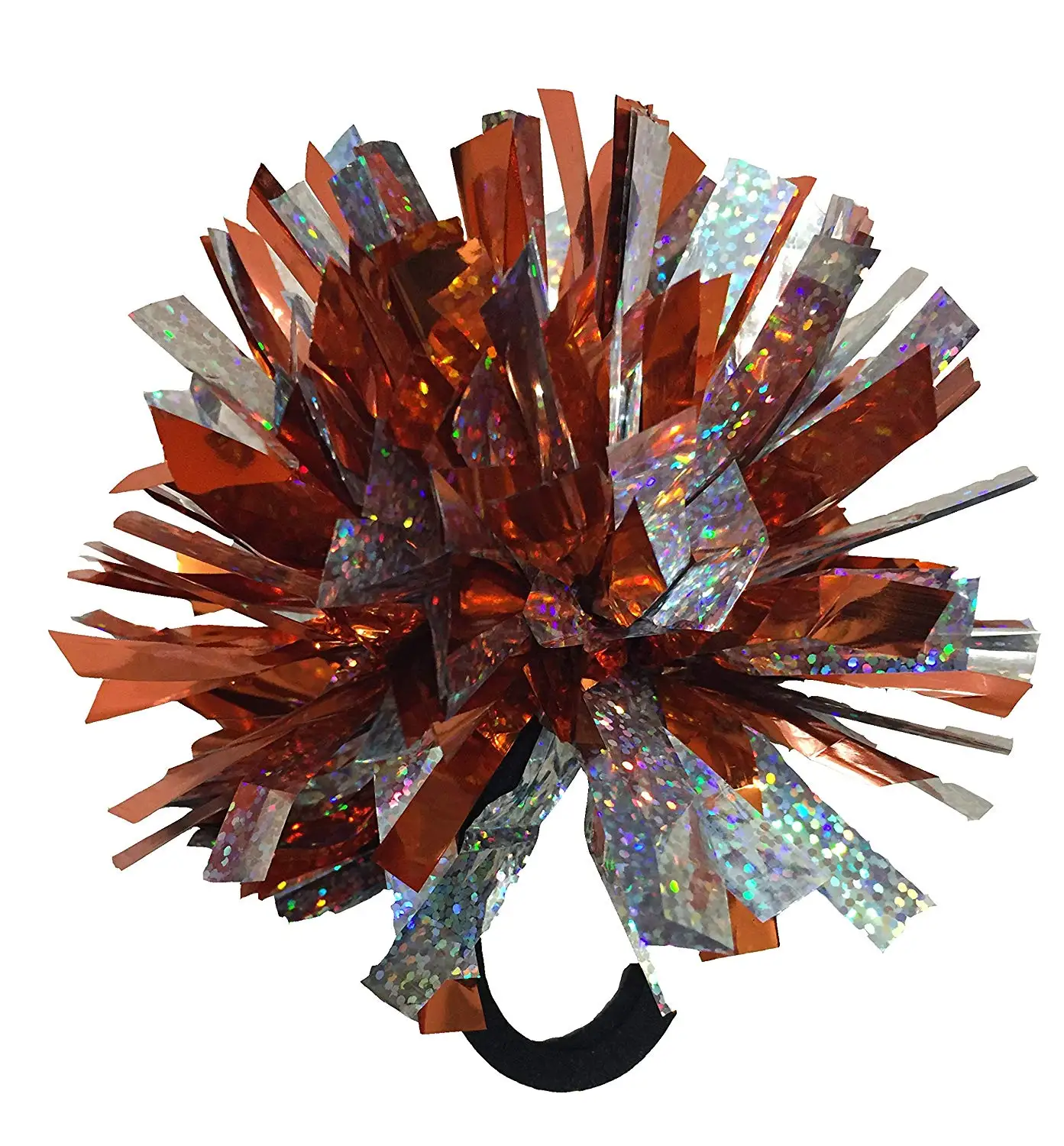2-inch Metallic Pom Poms Cheer Bracelet with Attractive Charm