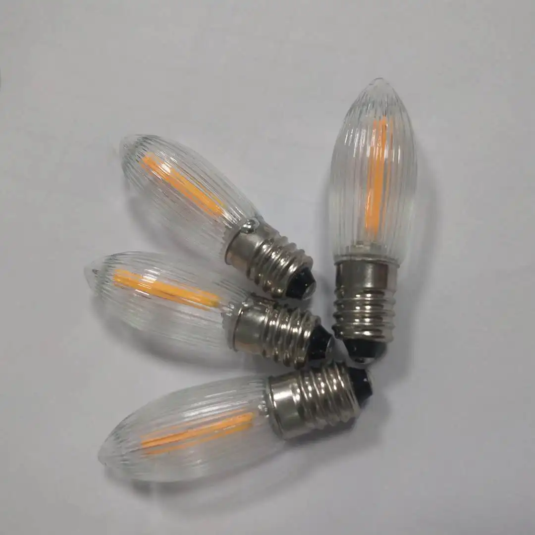 C6 E10 LED Bulb - Warm White Filament for Christmas Candles