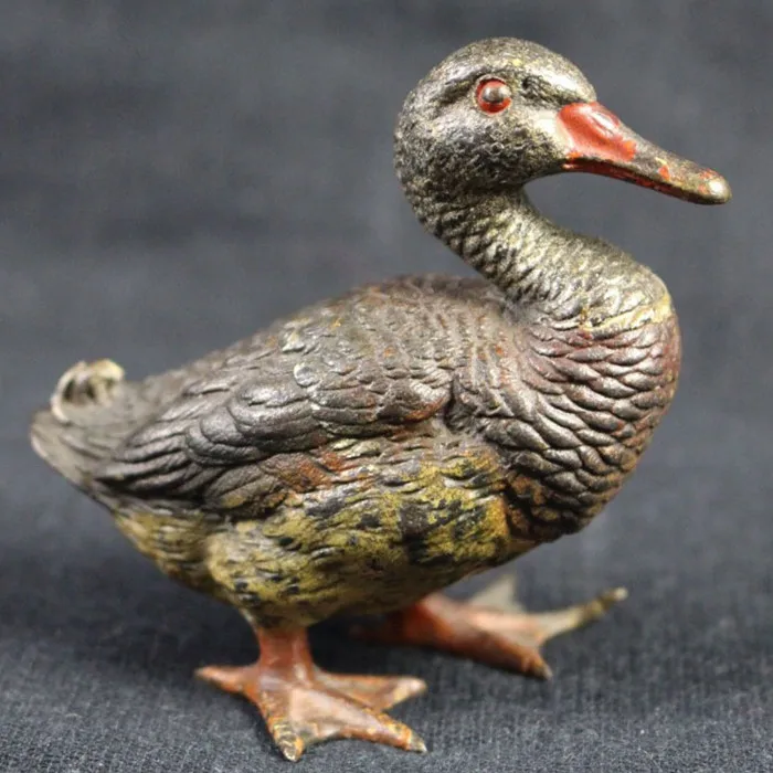 Cute Life-Size Bronze Animal Copper Duck Sculpture