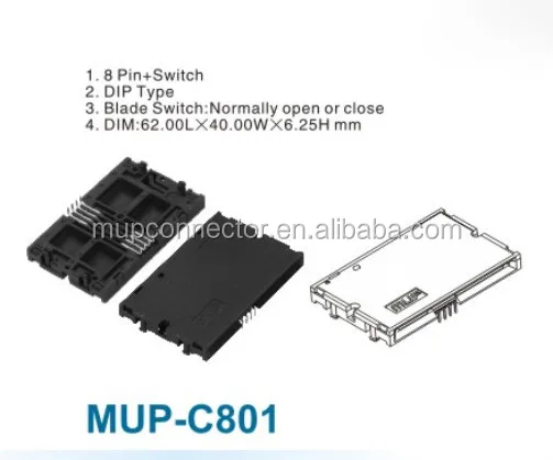 MUP-C801 8pin + swithc DIP 유형 신용 카드 홀더 스마트 카드 커넥터 가스 미터| Alibaba.com