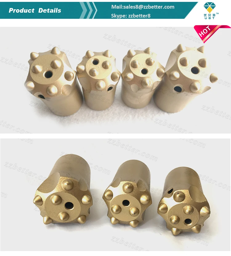 Diamond Drill Rod B22 32mm Tapered Hard Rock Button Drill Bit - Buy ...