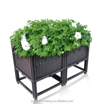 Stackable Planters Plastic Modular Planter Boxes Raised Garden Bed ...