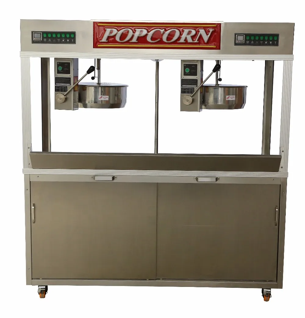 36/48oz Double-pans Popcorn Poppers High Quality Cinema Popcorn Machine ...