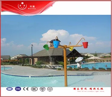 Summer Aqua Park Equipment Children Play Water Park Dump Bucket For ...
