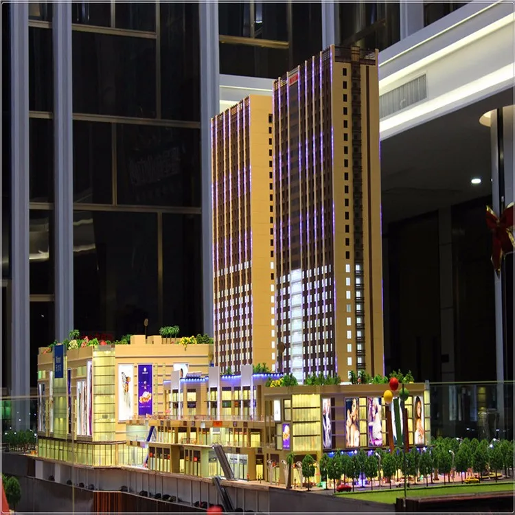 scale Miniature model making with Internal Apartment Lighting Control ...