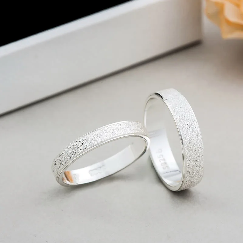 925 Sterling Silver Trendy Dull Polish Lover Ring Set Jewelry - Buy ...
