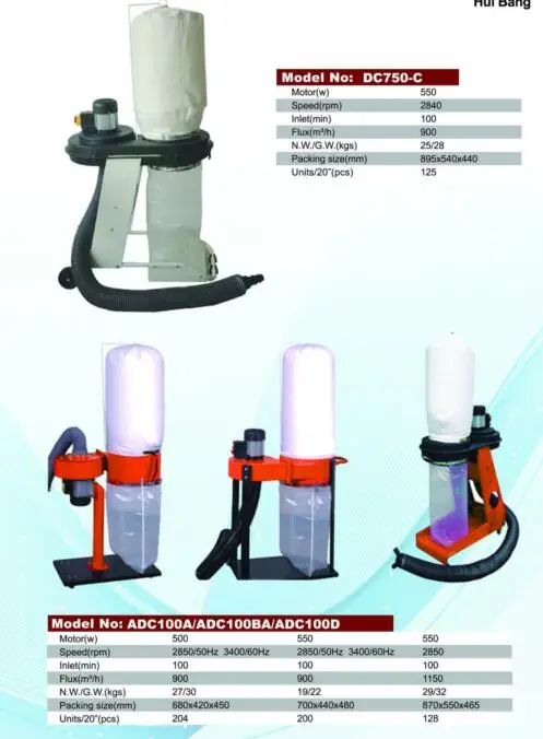 Dust Sucking Machine Electric Dust Collector Woodworking Machinery for ...