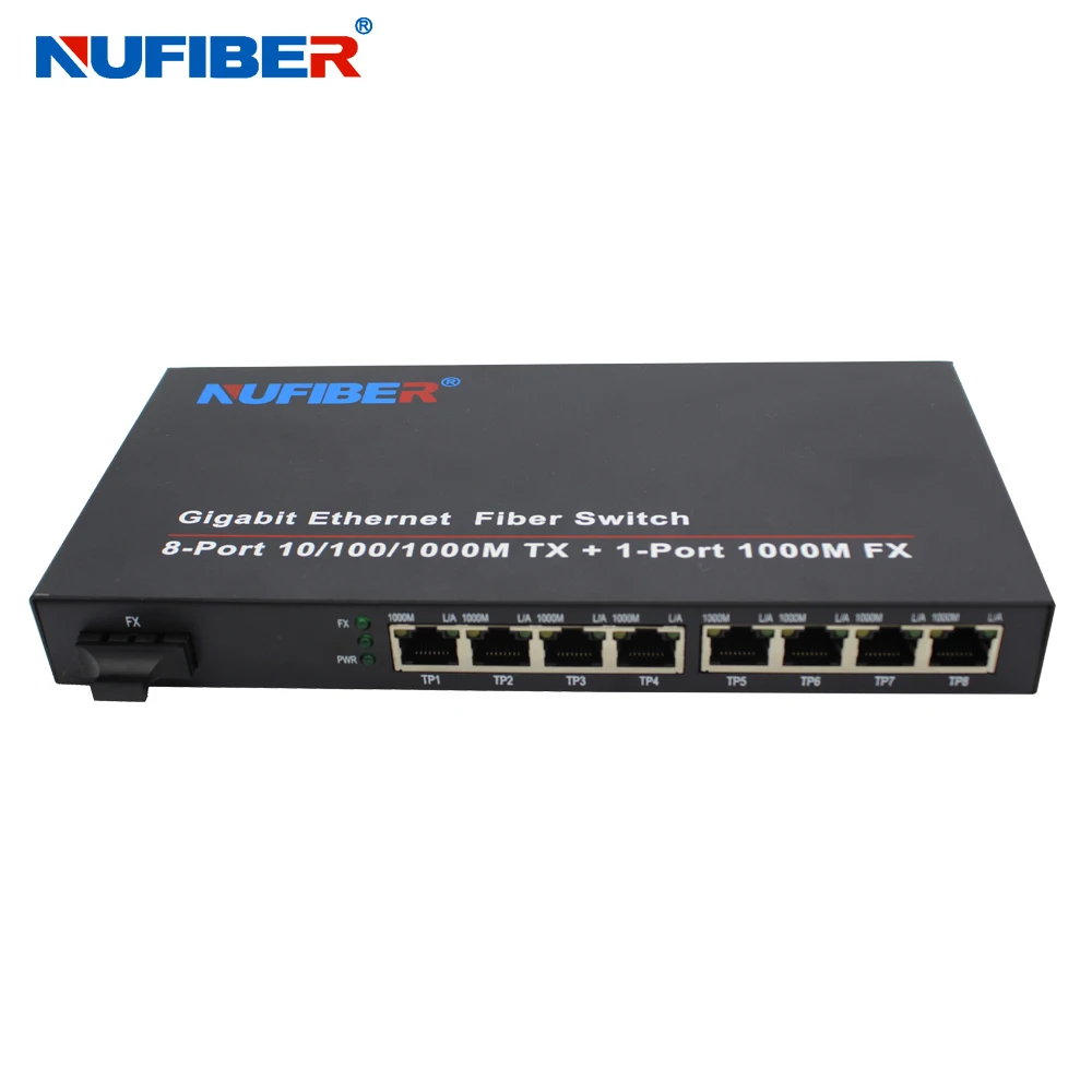 Low Price Optical Switch 1000m Fiber Optic Media Converter 8 Port ...