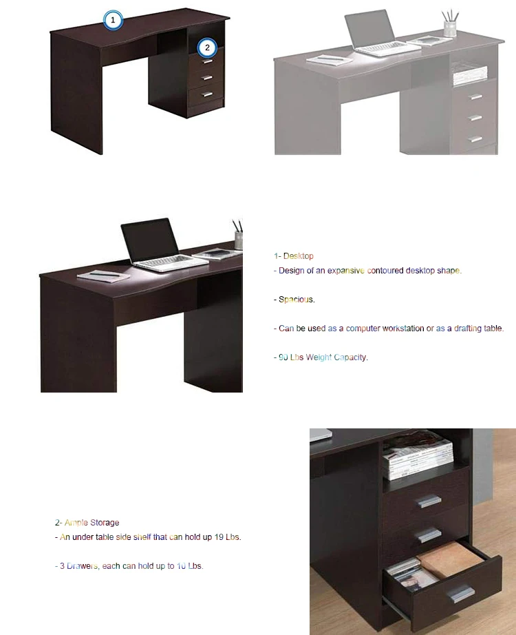 Pc Computer Desks Computer Desk Table Desktop Computer Desks - Buy ...