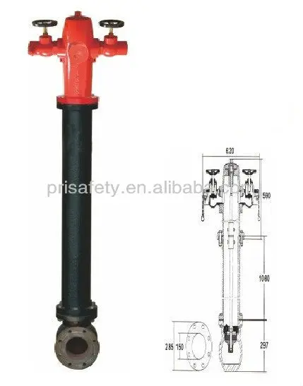 3 Way Yard Hydrant Pillar Fire Hydrant Dn150 - Buy Fire Hydrant,Fire ...