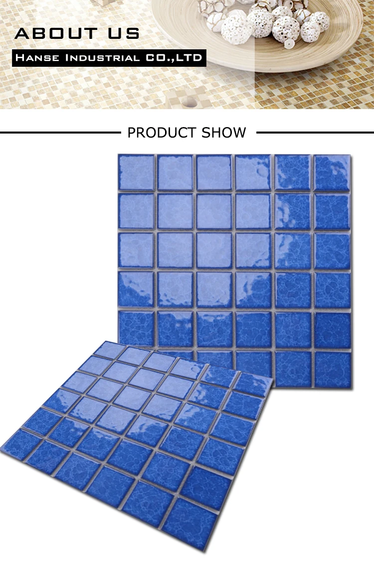 MD012T handmade glazed blue swimming pool ceramic tiles mosaic| Alibaba.com