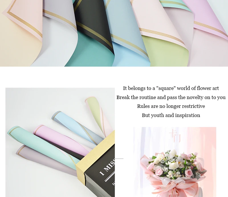 Opp Wrapping Paper Waterproof Bouquet Flowers Decorative Packing Paper ...