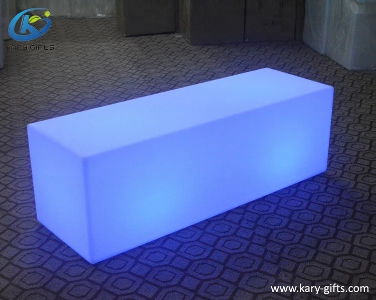 Light Up Plastic Cube Table Led Furniture Led Glowing Table - Buy Led ...