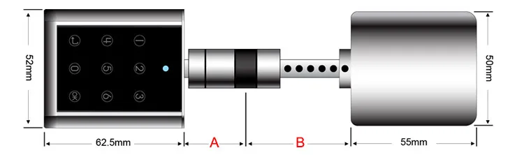 High Security Electronic Digital Door Lock Cylinder Password Lock Rfid ...