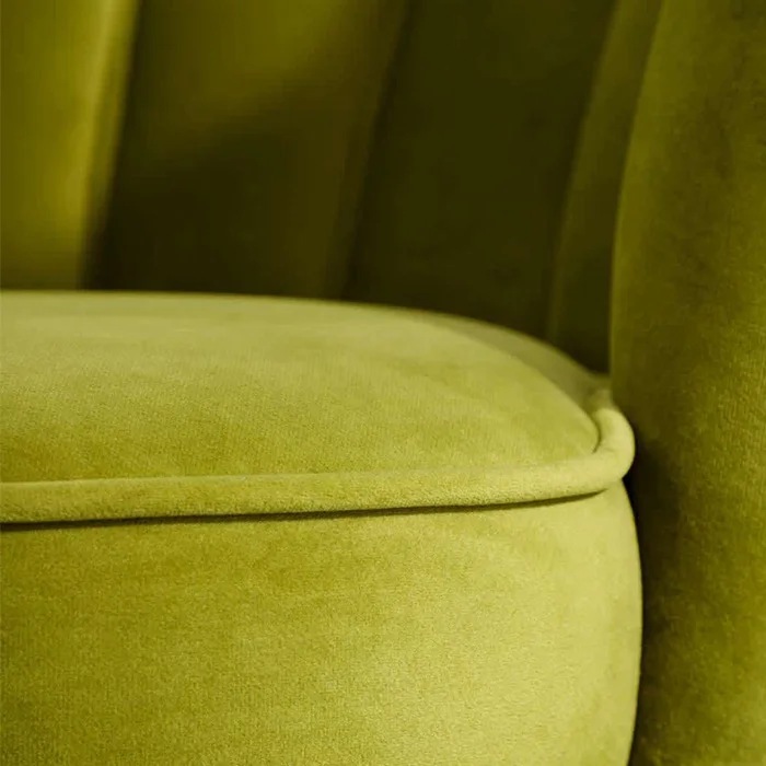 Modern Cafe Gold Metal Legs Single Sofa Fabric Upholstery Armchair ...