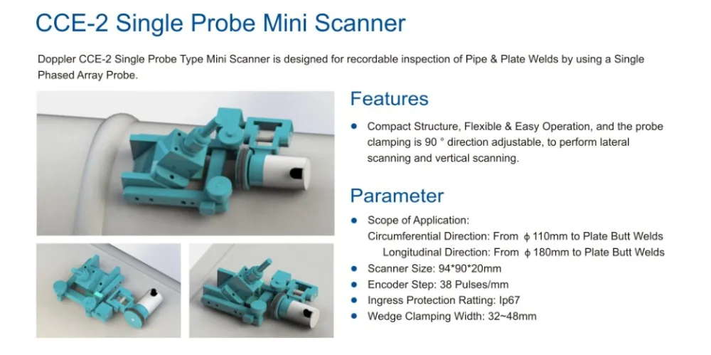 Doppler Mouse Type Tky Conner Weld Scanner Mos-02 Using Phased Array ...