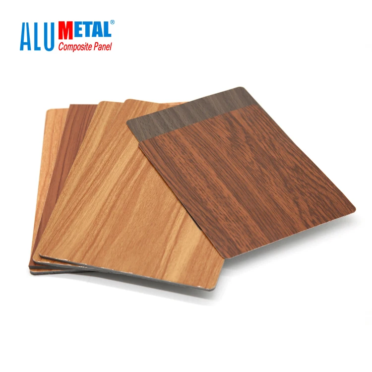 Wood Grain Aluminum Sheet Composite Panel Wooden Finish Acp Sheet ...