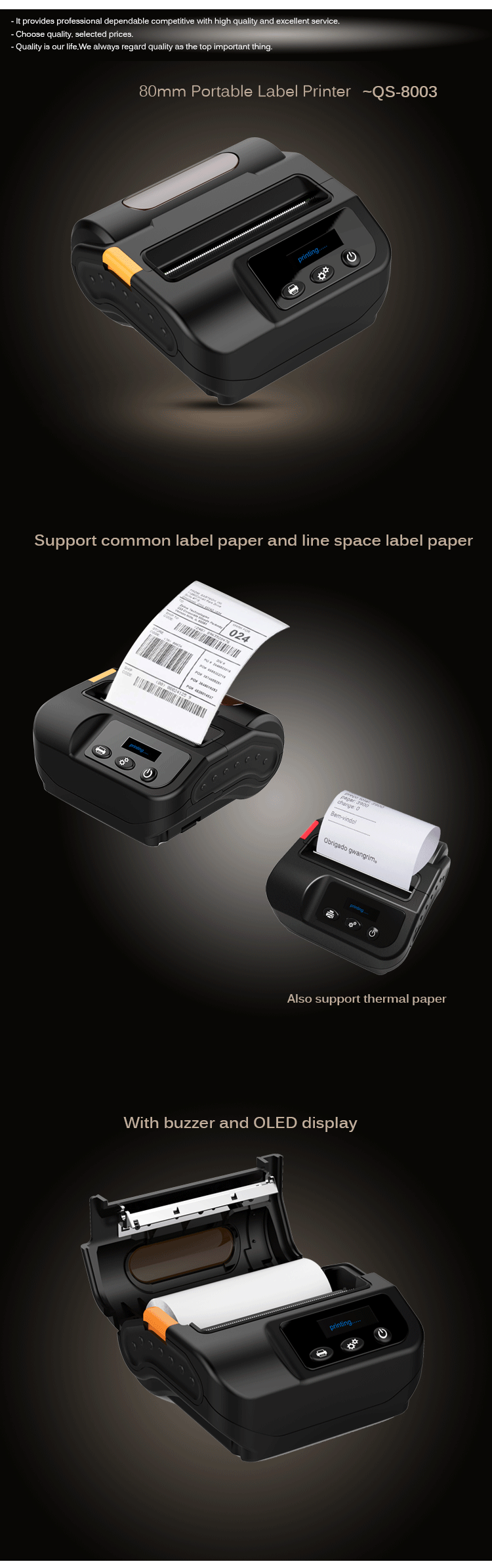 Mobile Android Unicode Utf-8 80mm Blue Tooth Receipt Printer - Buy 80mm ...