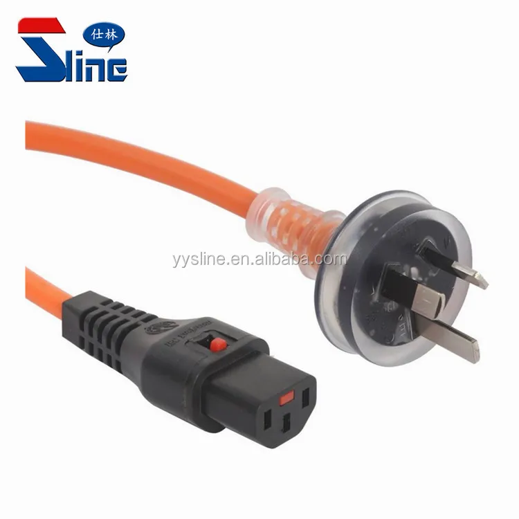 Australian Medical Grade Locking Power Cord Lead Transparent Aus Mains ...