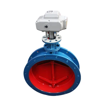 Flange Type Flow Control Valve Air Duct Motorized Butterfly Valve ...