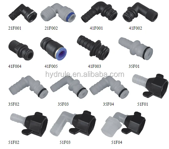 Hydrule Pneumatic Nylon Air Line Push Fitting Connector Hose Elbow Tube ...