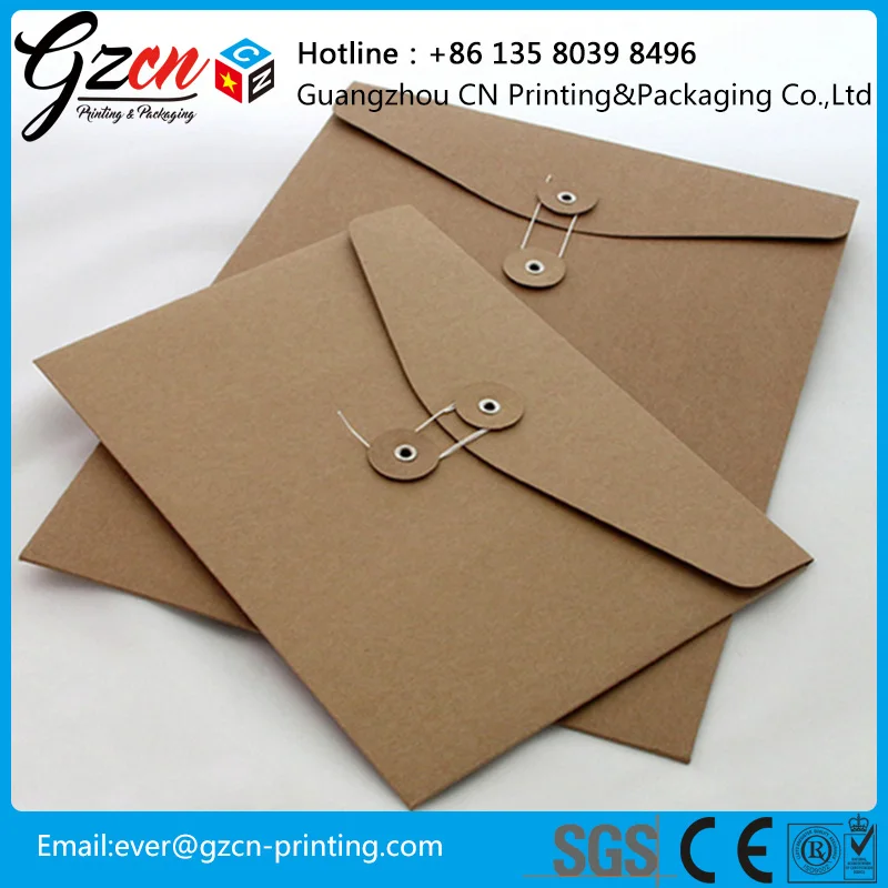 Custom Print With String Tie Closure White String Tie Envelopes - Buy ...