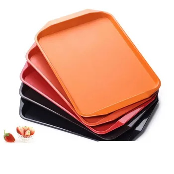 Square Long Plate Plastic Fast Food Tray Restaurant Serving Trays For ...
