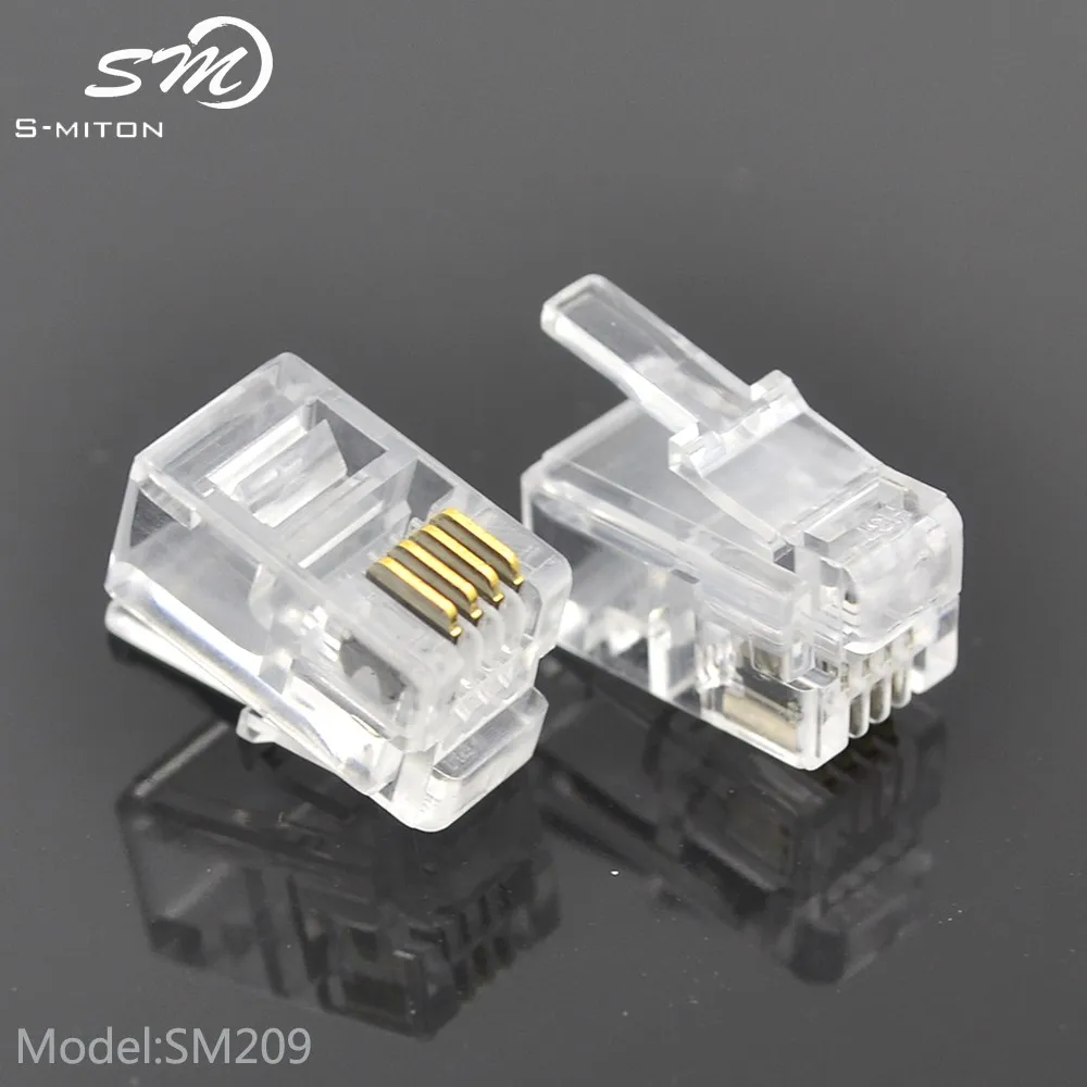 4 Pin Rj-9 Modular Connector 4p4c Rj9 Modular Plug For Telephone Cable - Buy Rj9 Modular Plug ...