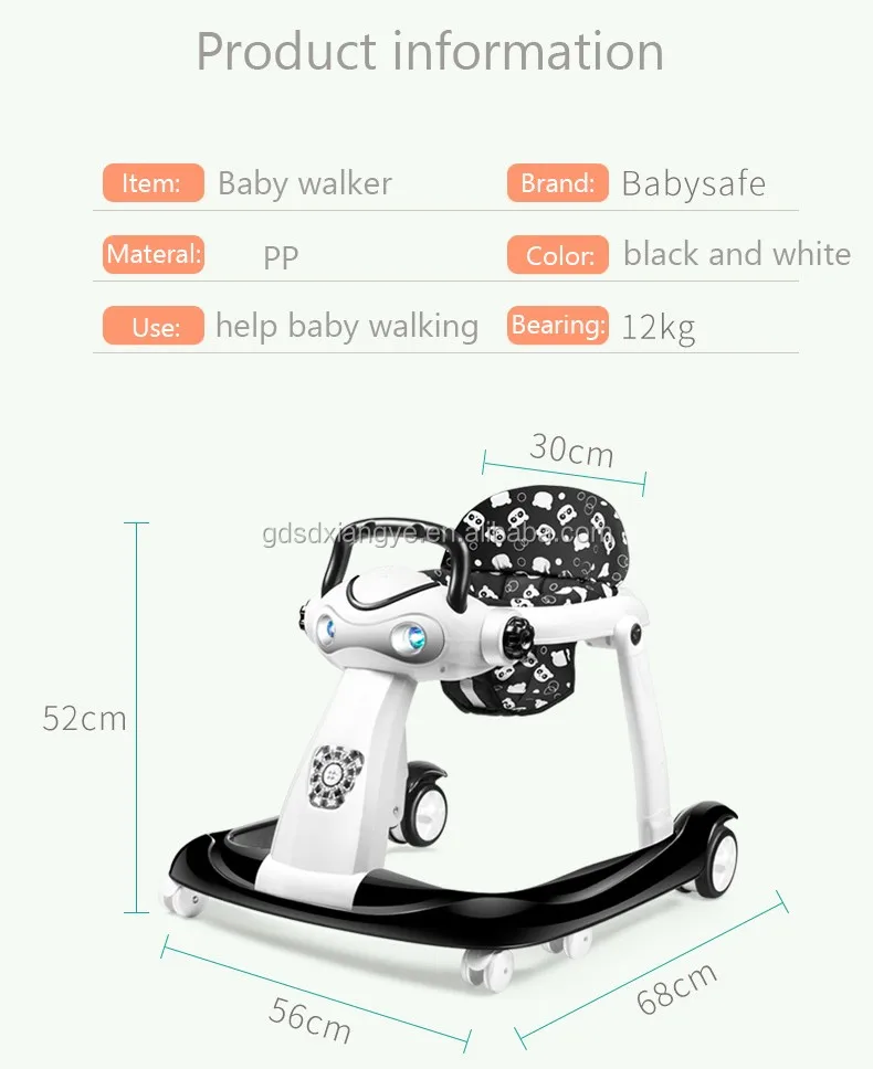 Babysafe Foldable Speed Control Educational Simple Baby Walker With ...