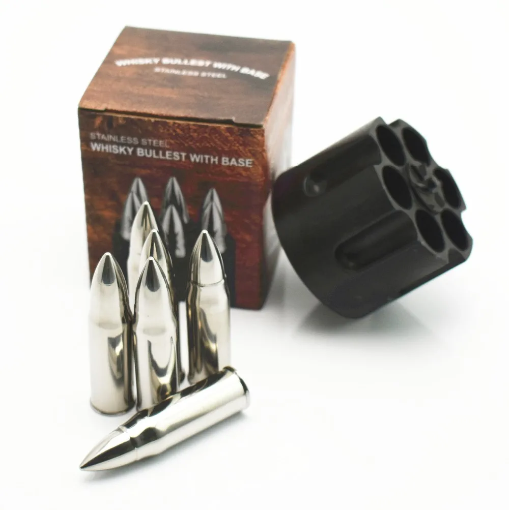 High Quality Gold Bullets Shaped Stainless Steel Ice Cubes With ...